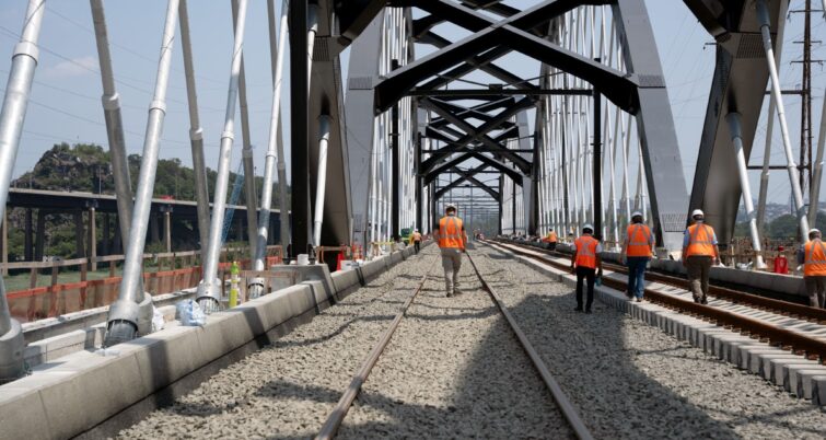 Amtrak Shares Portal North Bridge Progress - Railway Track and Structures